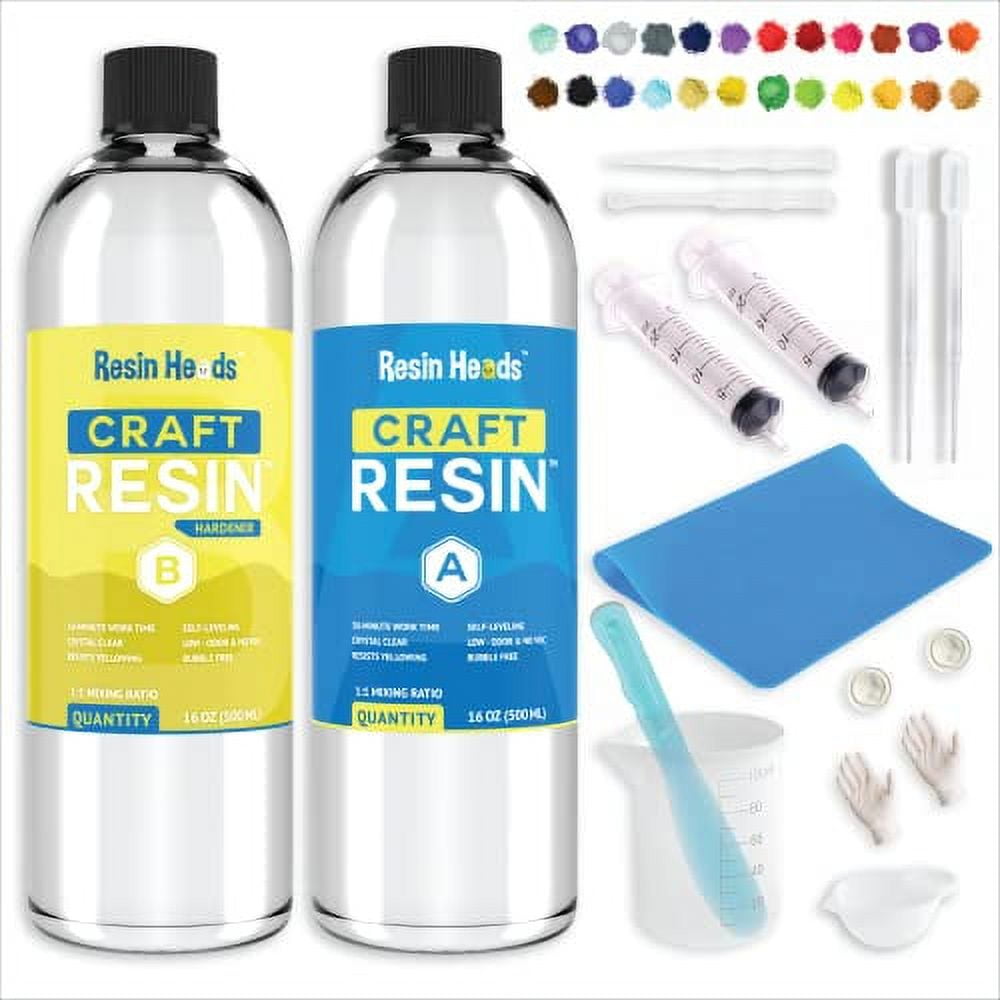Epoxy Resin Kit for Beginners 32oz 2 Part Epoxy Resin Starter Kit Clear ...