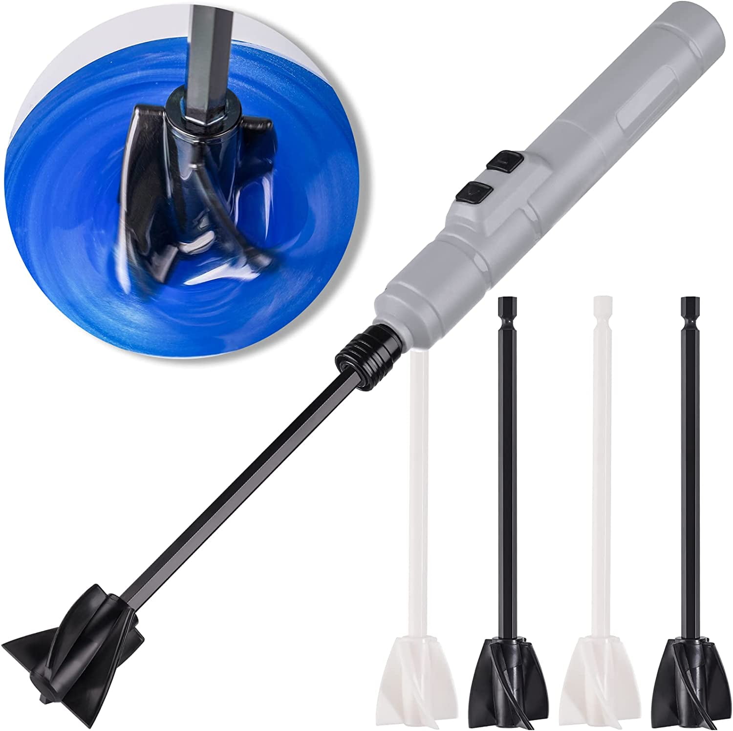 Epoxy Resin Mixer Paddles 8PCS, Reusable Multipurpose Bidirectional ...