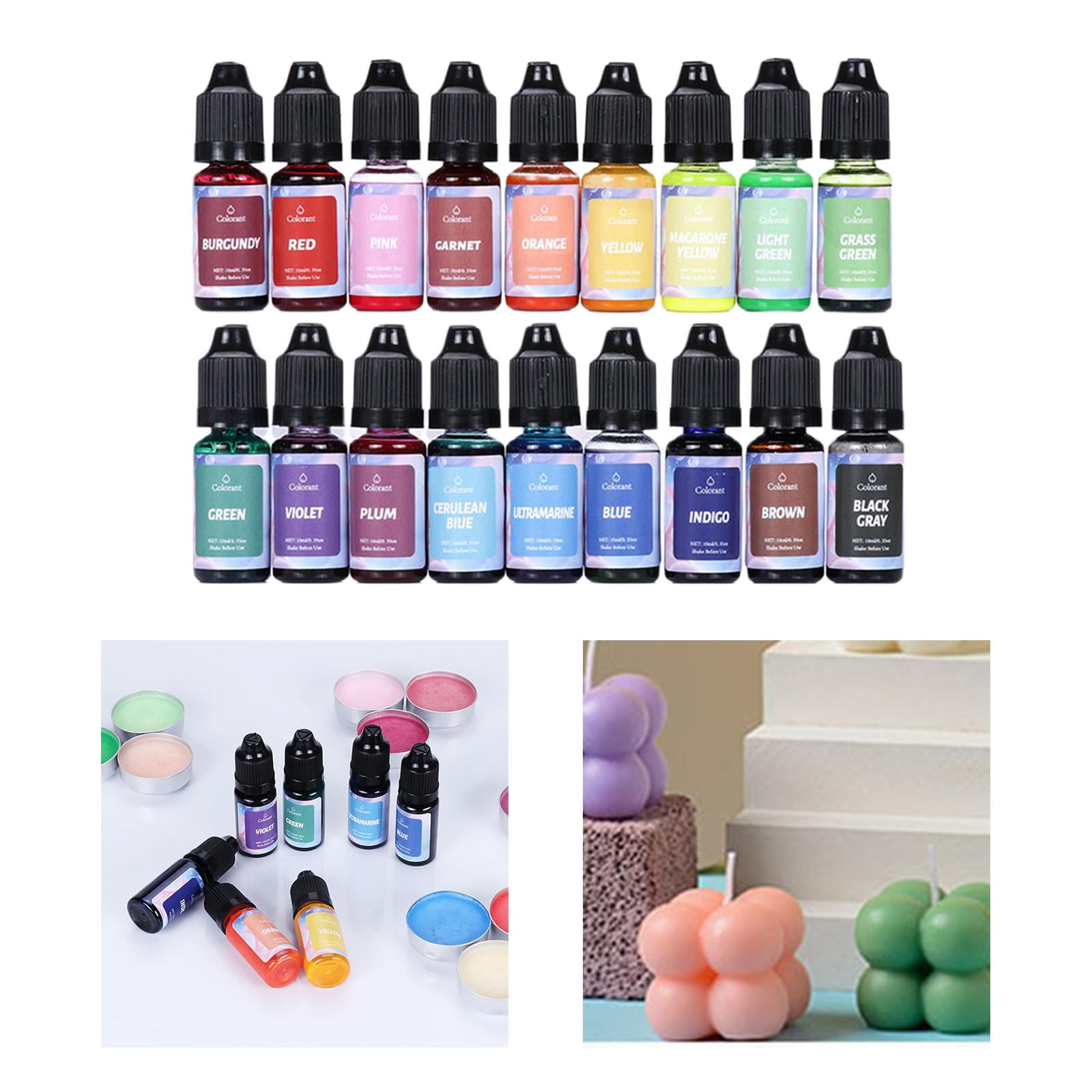 Epoxy Resin Pigment Liquid -18Pcs Epoxy Resin Colorant for Jewelry DIY ...