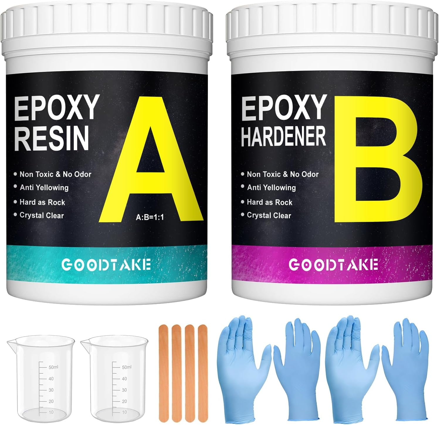 Epoxy Resin, Epoxy Resin Crystal Clear-Not Yellowing and No Bubble Self ...