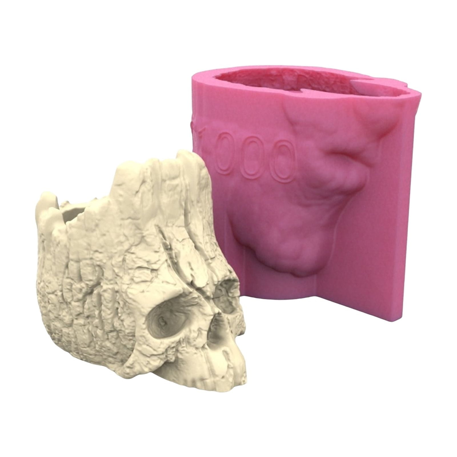 Epoxy Resin Skull Flower Pots Crafting Mold Perfect for Creating ...