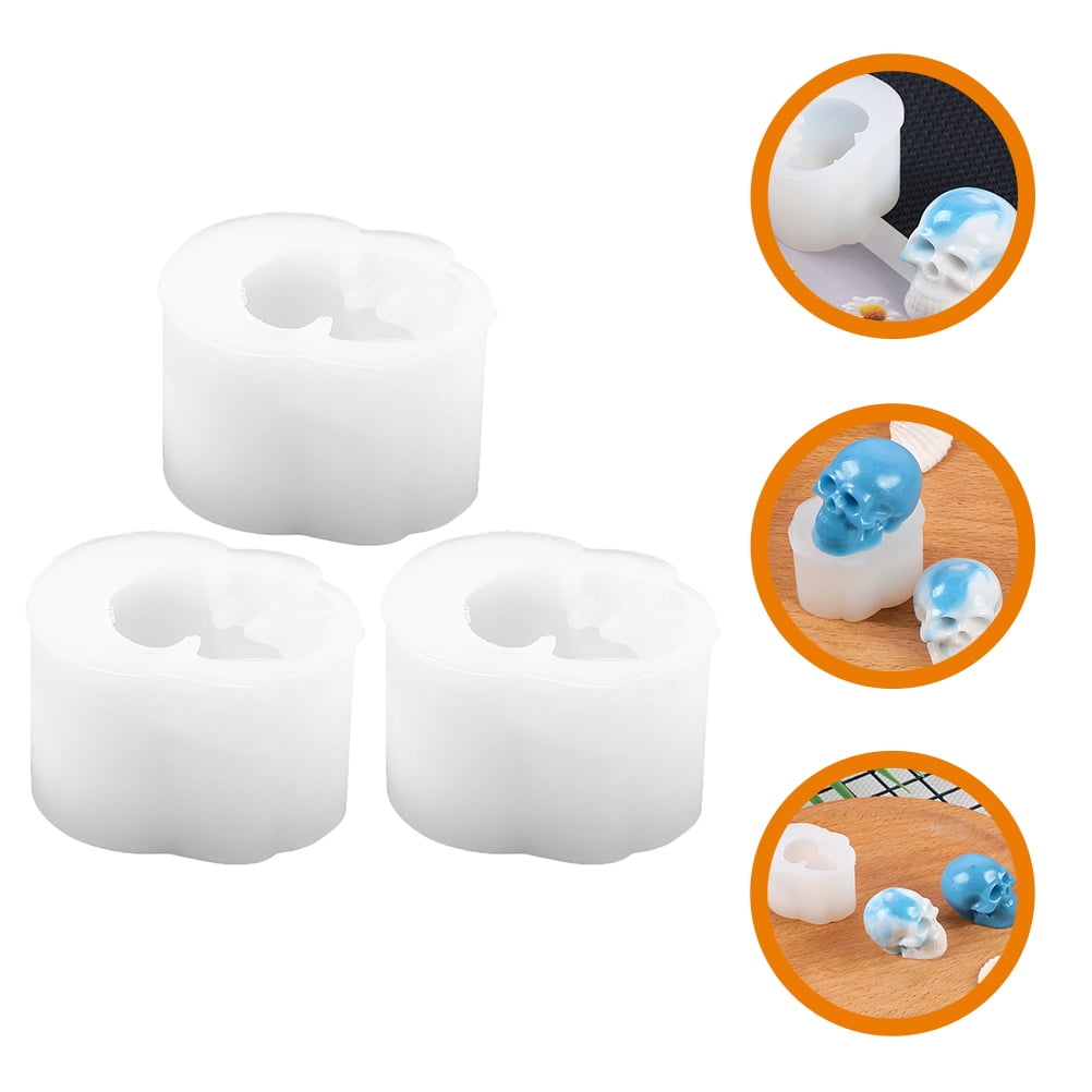 Pawsdot Silicone Skull Mould for Diy Crafts 3Pcs 1.38X0.98X0.86in ...