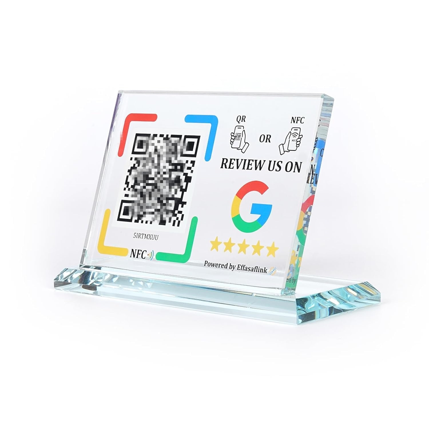 Crystal Display Stand with NFC Chip & QR Code - Compatible with Google ...