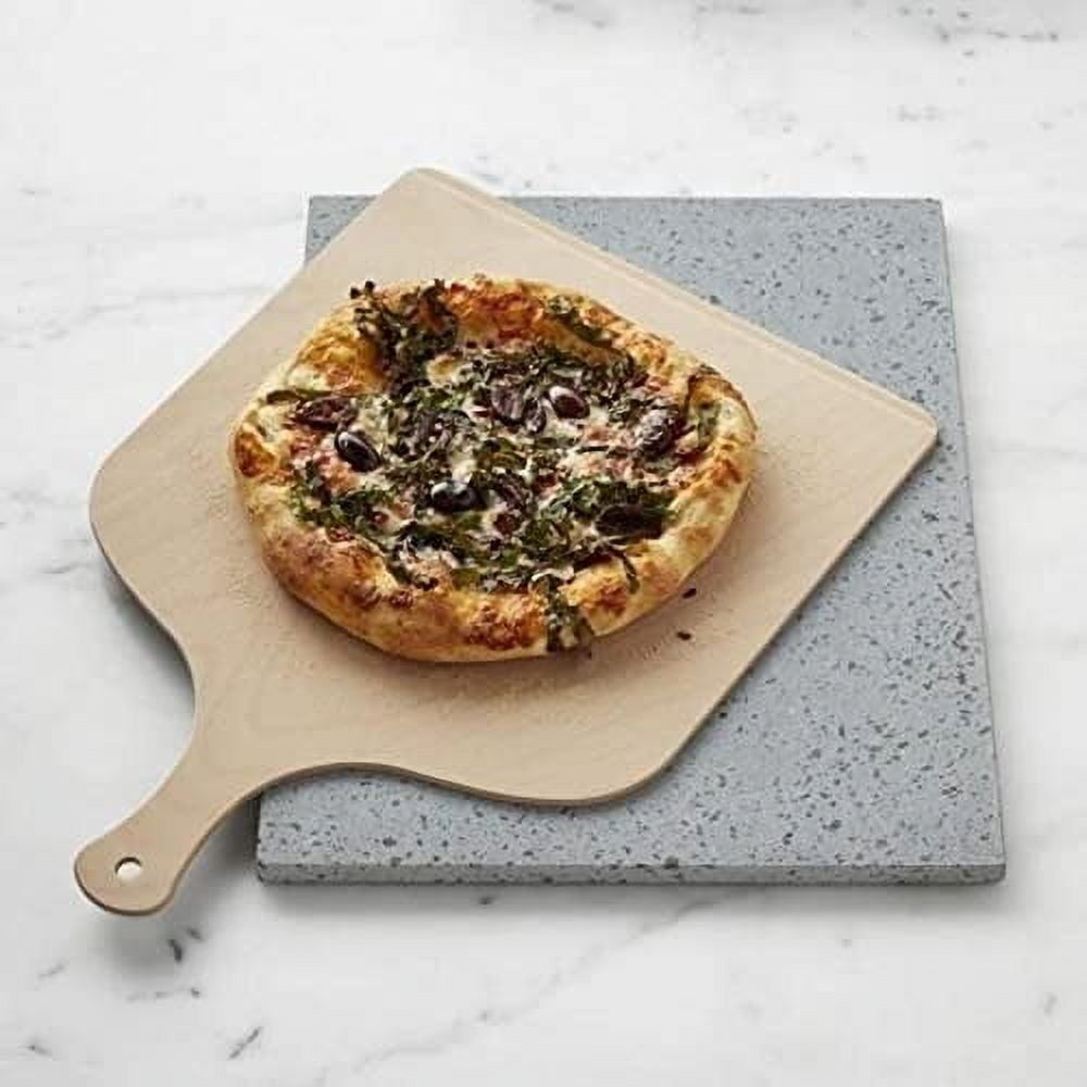 Eppicotispai Pizza Set with Cooking Stone and Pizza Peel, Silver ...