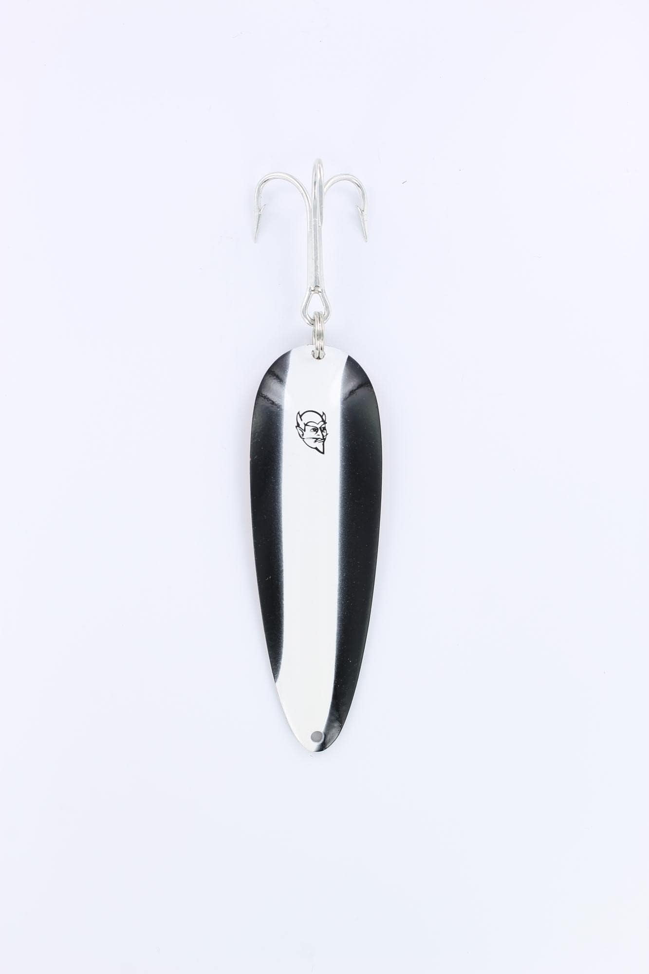 Eppinger Dardevle Spoon, 3 5/8", 1 oz, Black/White Stripe, Nickel Back ...