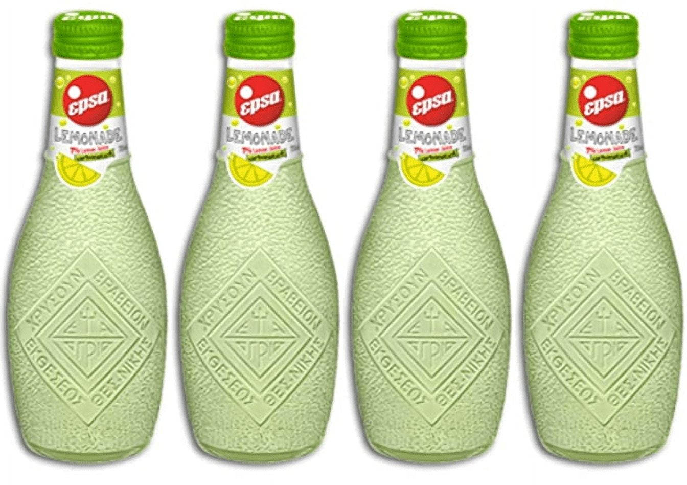 EPSA Lemonade, Greek Refreshing Drink, Pack of 4, 7.8oz 232ml Glass ...