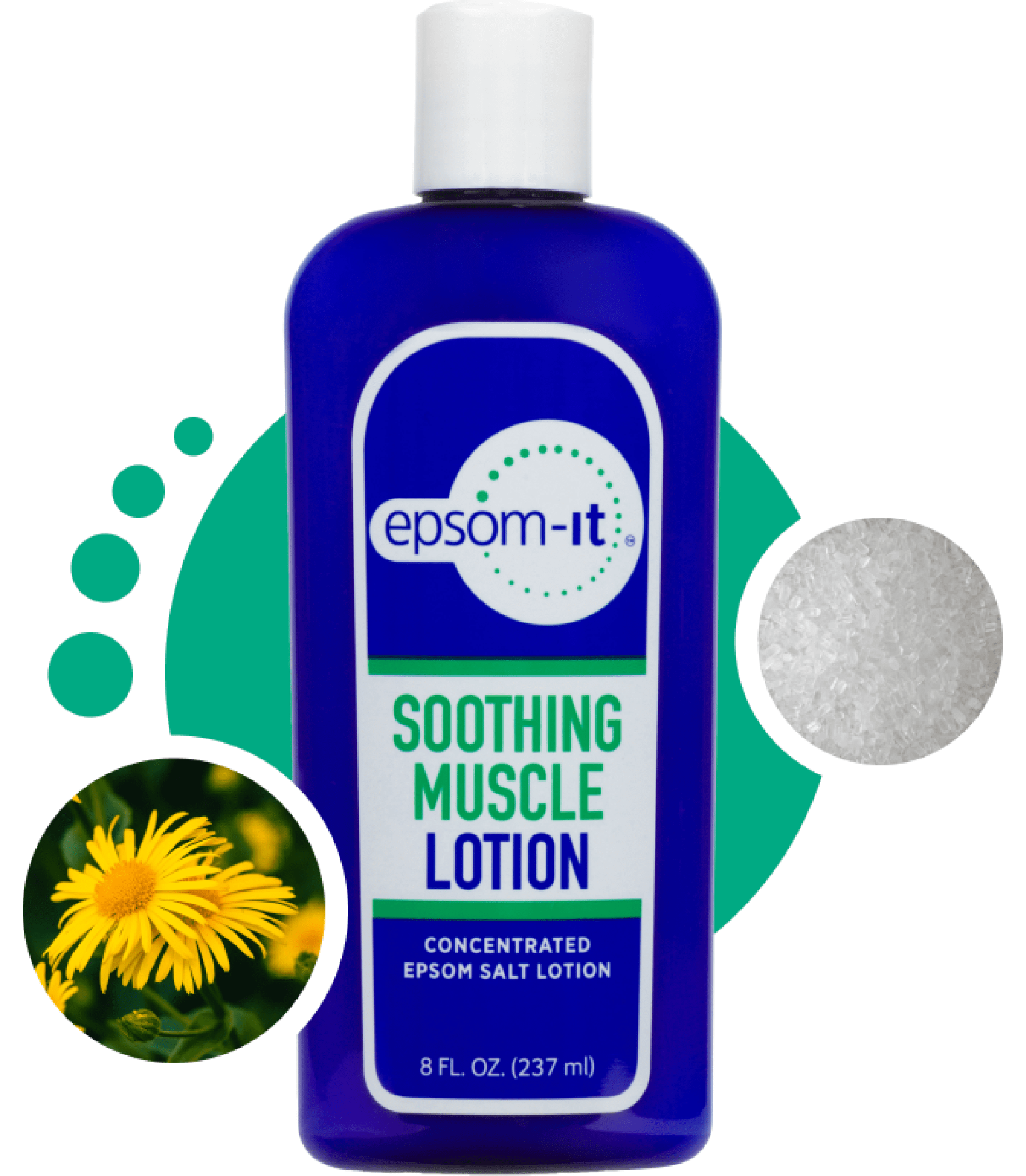 Epsom-It Soothing Muscle Lotion with Magnesium Sulfate and Arnica, 8 oz HSA/FSA Eligible ...