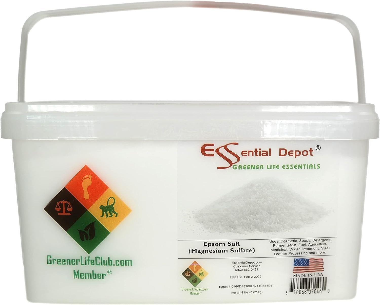 Epsom Salt - Magnesium Sulfate - MgSO4 - 8lbs - Walmart.com
