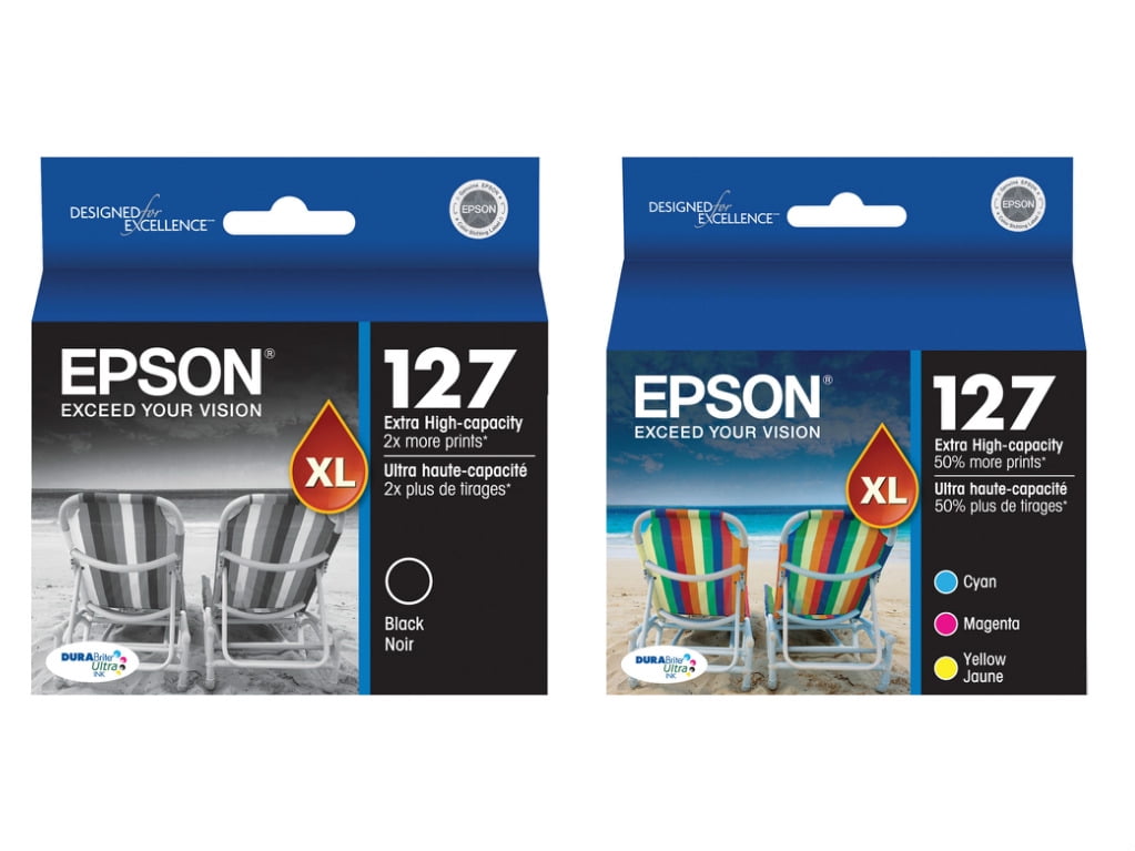 Epson 127 Extra High Capacity Ink Cartridge Complete Color Set ...