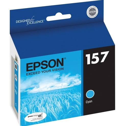 Epson 157 T157520 UltraChrome K3 Ink Cartridge, Cyan, Standard Capacity ...