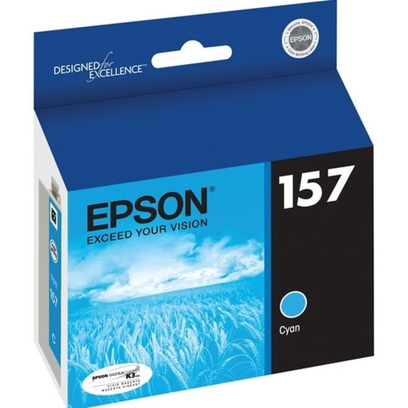 Epson 157 T157520 UltraChrome K3 Ink Cartridge, Cyan, Standard Capacity ...