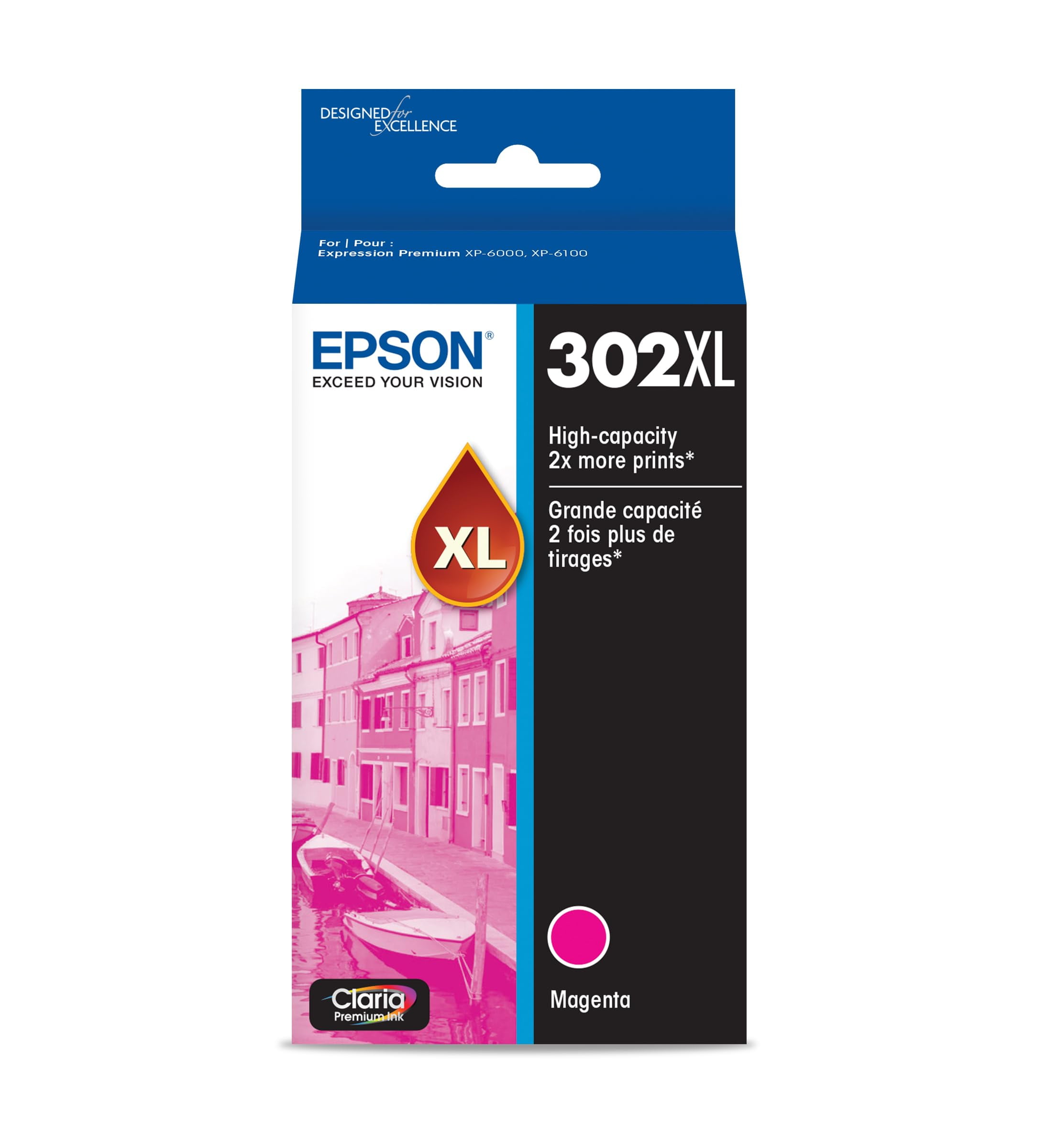 Epson 302 Claria Premium Ink High Capacity Magenta Cartridge (T302XL320 ...