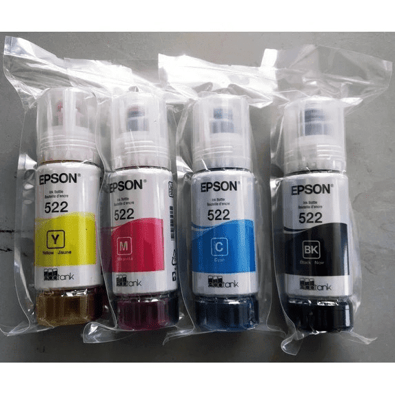 Epson 522 65 Ml Ink Bottles for Ecotank 2400,2800 etc, Economy Pack of ...