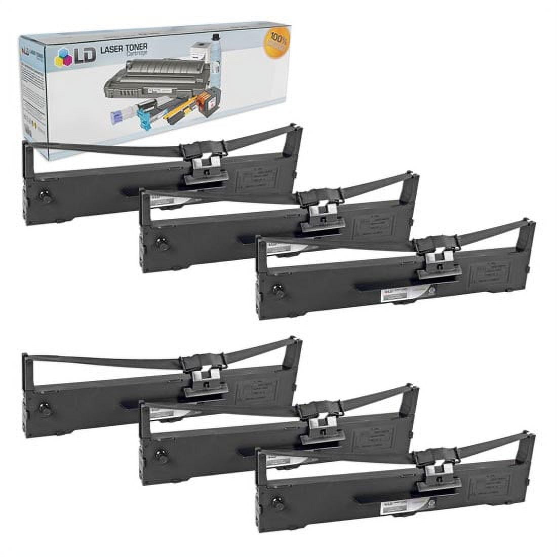 Epson Compatible Replacement 6 Pack Black Printer Ribbon Cartridges ...