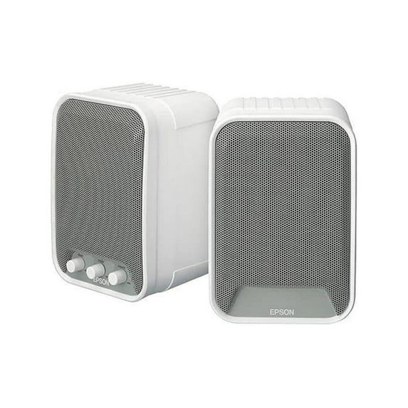 Epson ELPSP02 2.0 Speaker System - 30 W RMS - White - Walmart.com