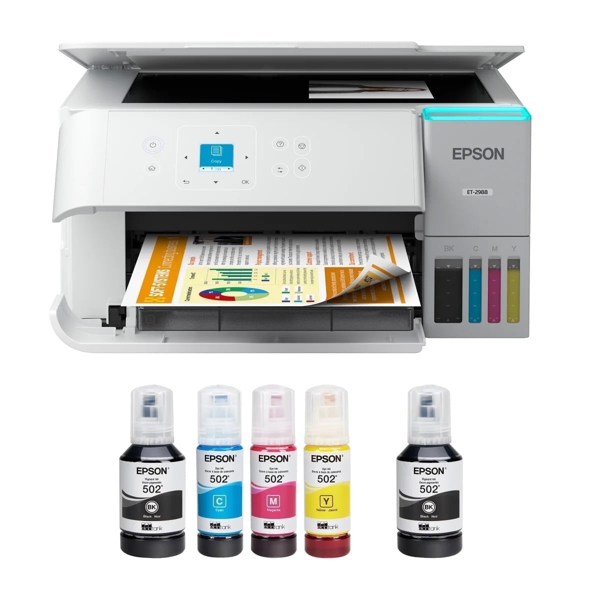 Epson EcoTank ET-2988 All-in-One Colour Supertank Printer with Bonus ...