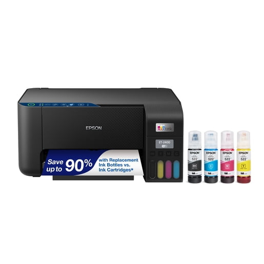 Epson EcoTank ET-2400 Wireless Color All-in-One Cartridge-Free ...