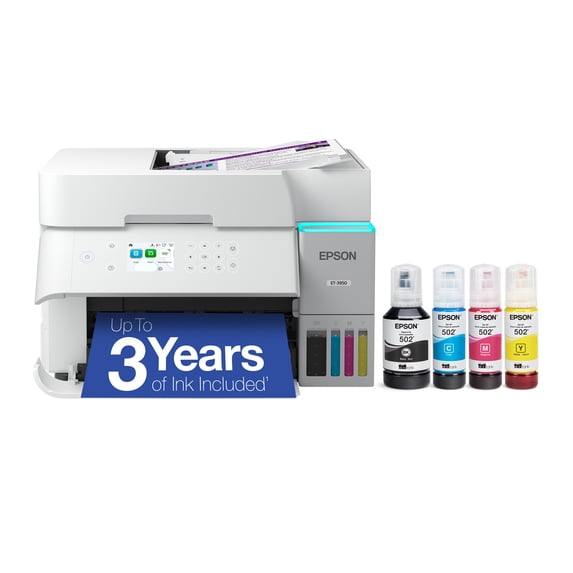 Epson EcoTank ET-3950 Wireless All-in-One Color Supertank Printer ...