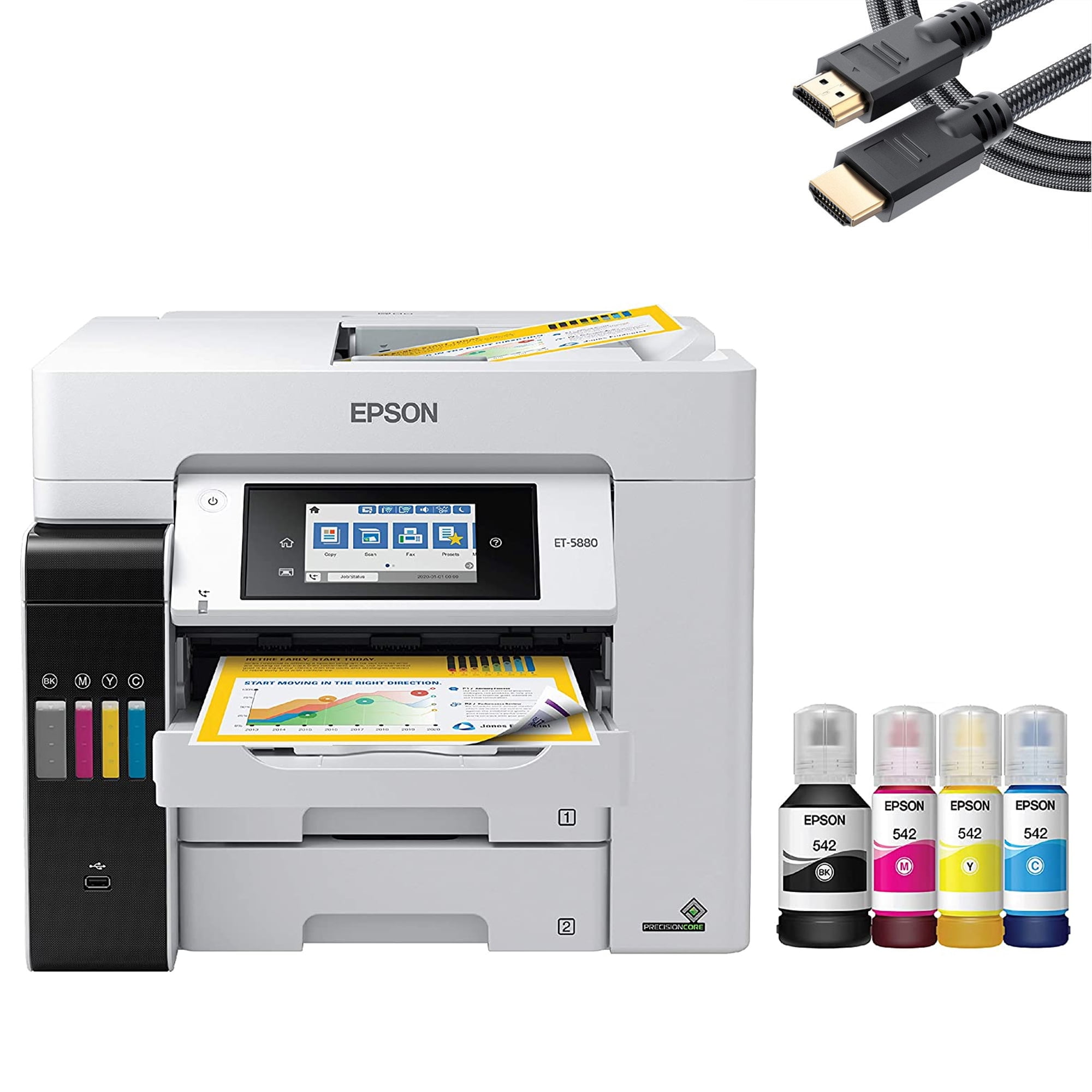 Epson EcoTank Pro ET-5880 Wireless Color All-in-One Supertank Printer ...
