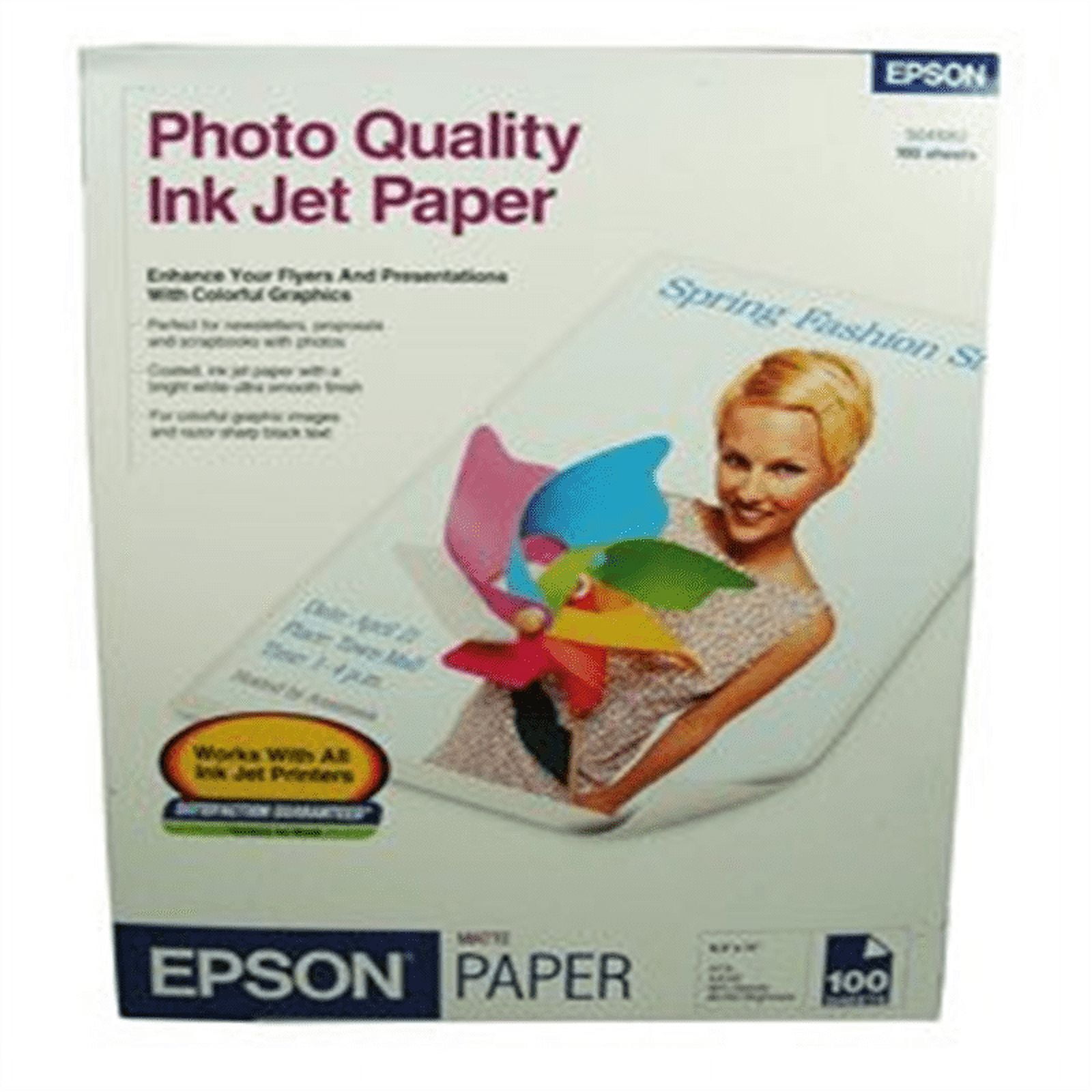 Epson Paper, S041062, Matte, 100 sheets Letter - 8.50" x 11" [Non ...