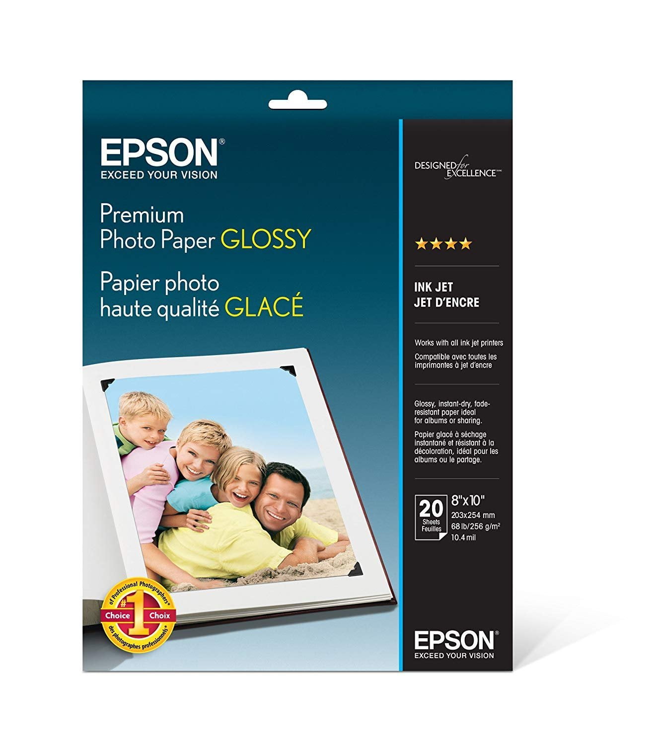 Epson Premium Glossy Photo Paper, 8x10 Inches, 20 Sheets - Walmart.com