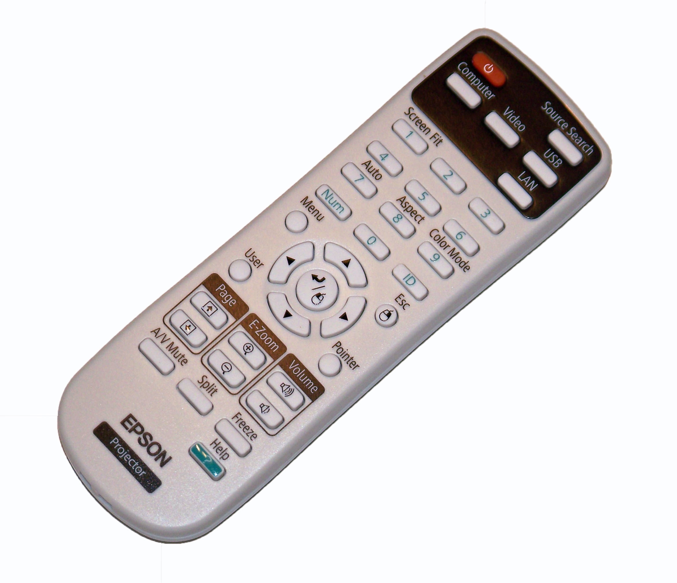OEM Epson Projector Remote Control Shipped With: PowerLite 1751, 1771W ...