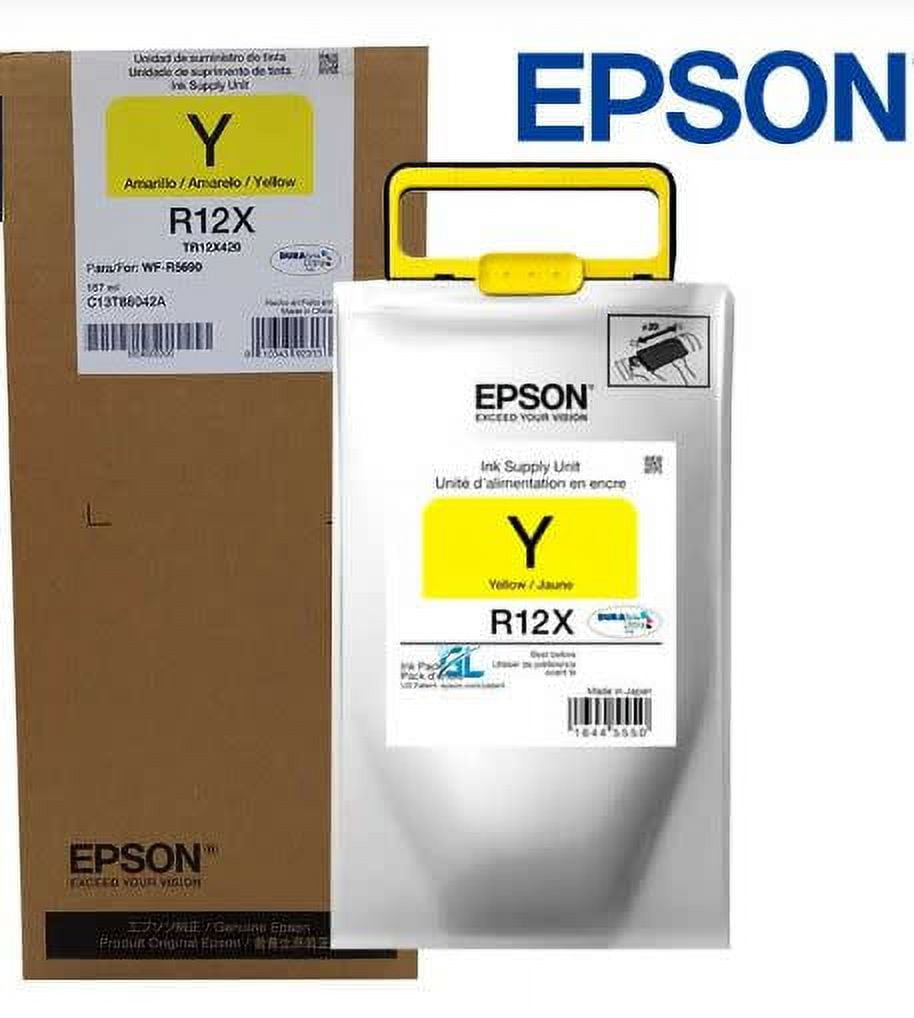 Epson R12X Ink Pack Yellow Ink Cartridge, Large Capacity, Yellow - Walmart.com