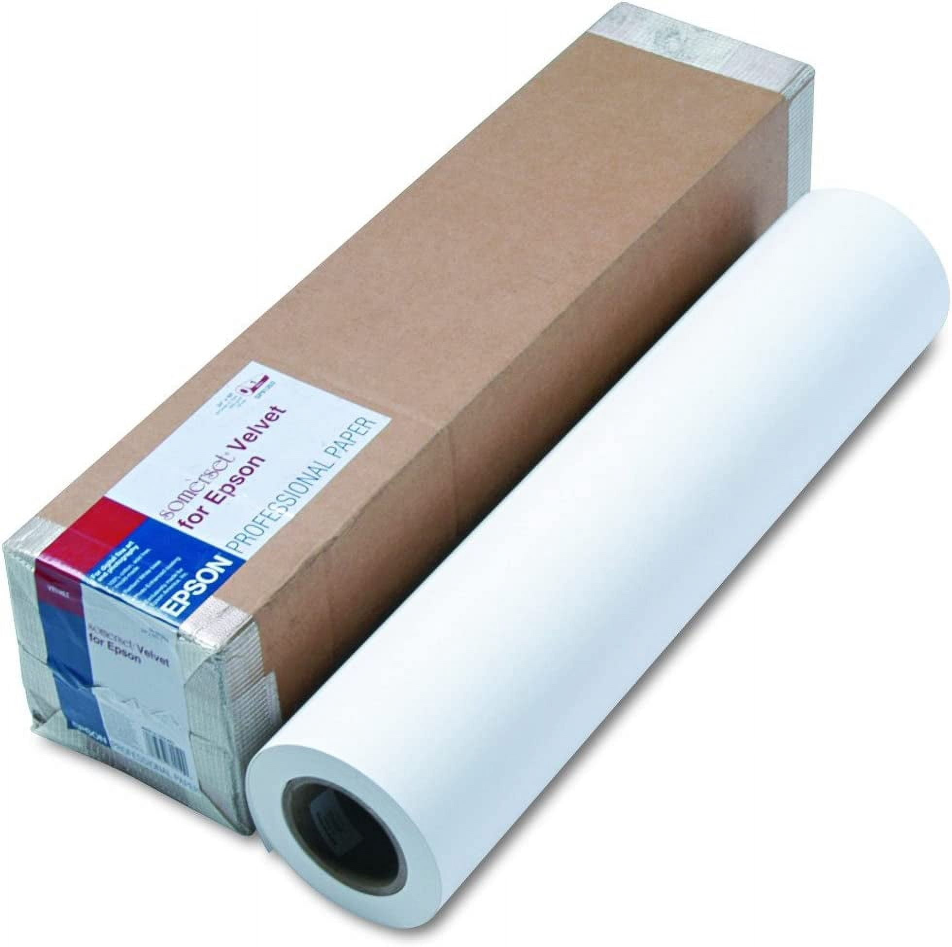 Epson SP91203 Somerset Velvet Paper Roll, 255 g, 24" x 50 ft, White ...