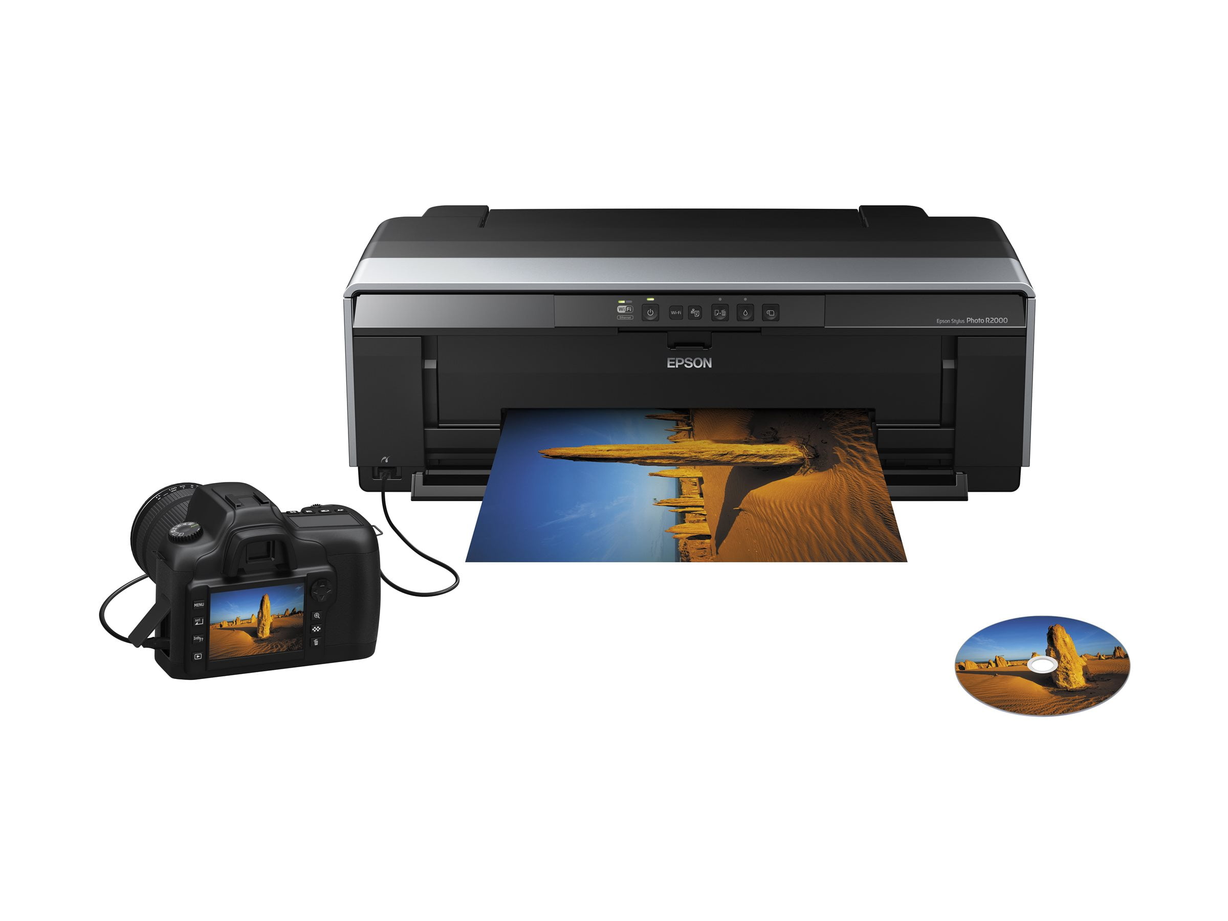 Epson Stylus Photo R2000 Desktop Inkjet Printer, Color - Walmart ...