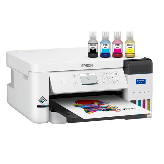 Epson SureColor F170 Dye-Sublimation Printer. Includes Full Set of Ink, User Guide, & AC Power ...