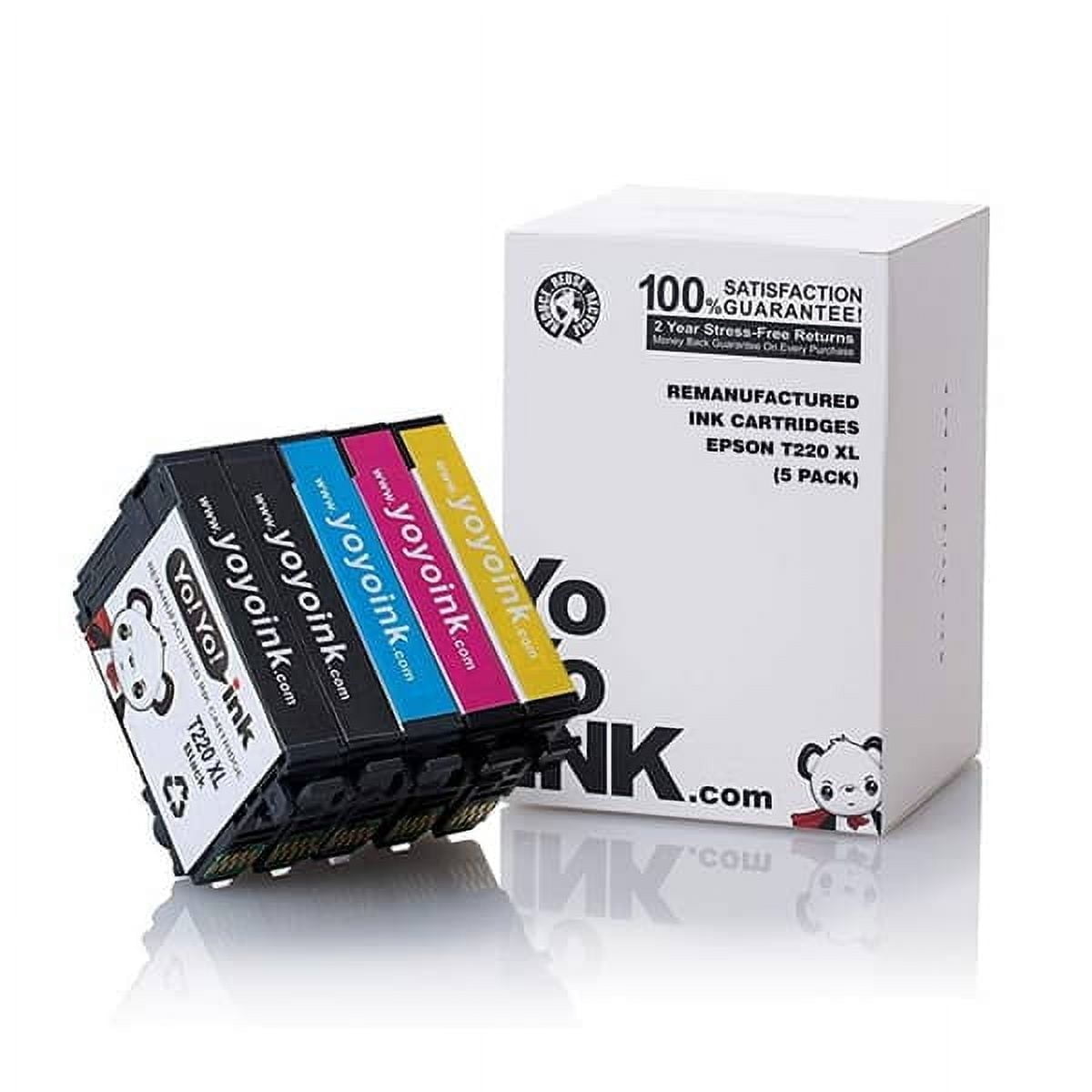 Epson 220XL 220 XL Replacement YoYoInk Ink Cartridges 5 pack (2 Black ...