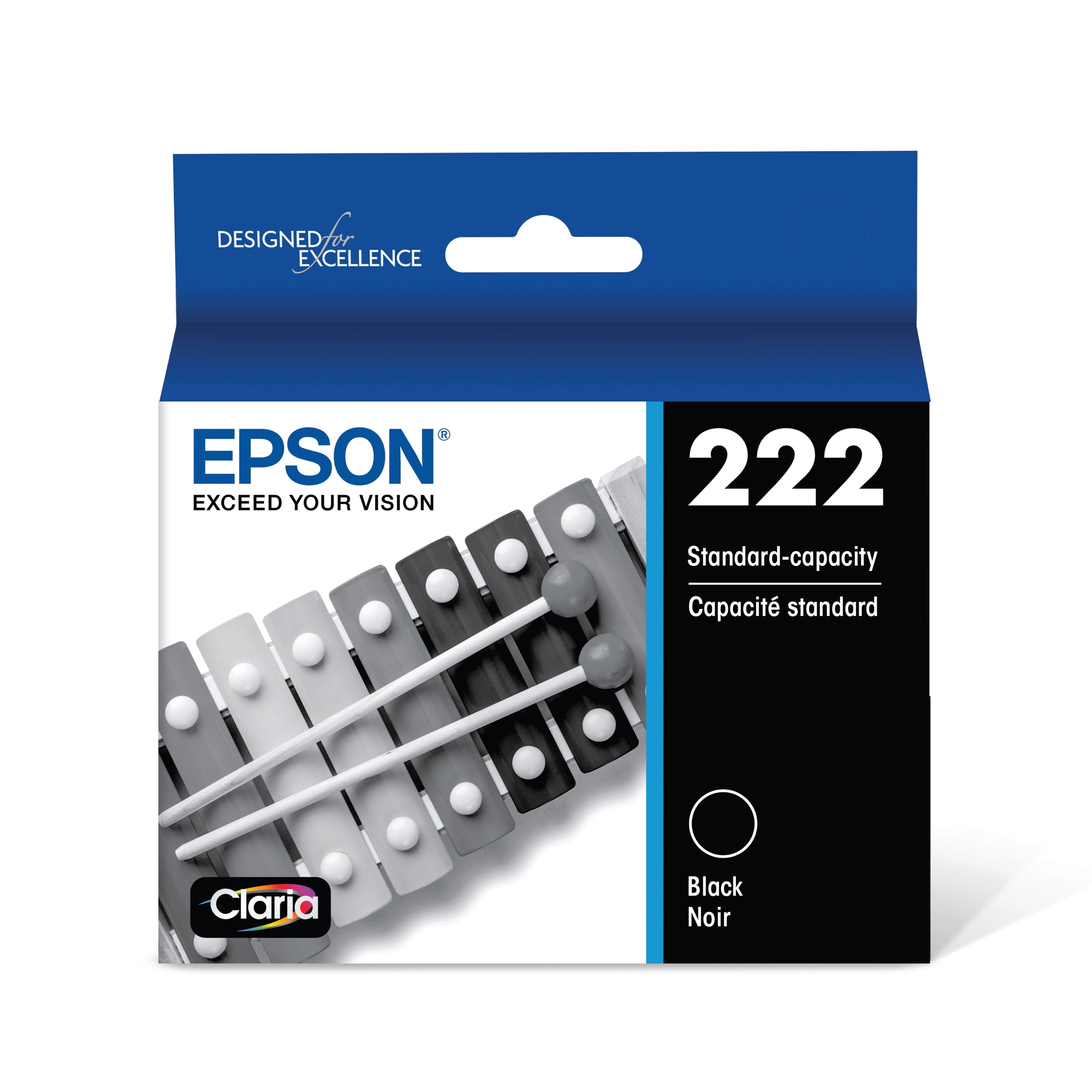 Epson T222120S (T222) Claria Ink, 165 Page-Yield, Black - Walmart ...