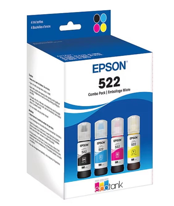 Epson T522120-BCS (T522) Ultra High-Yield Ink Cartridge Value Pack ...