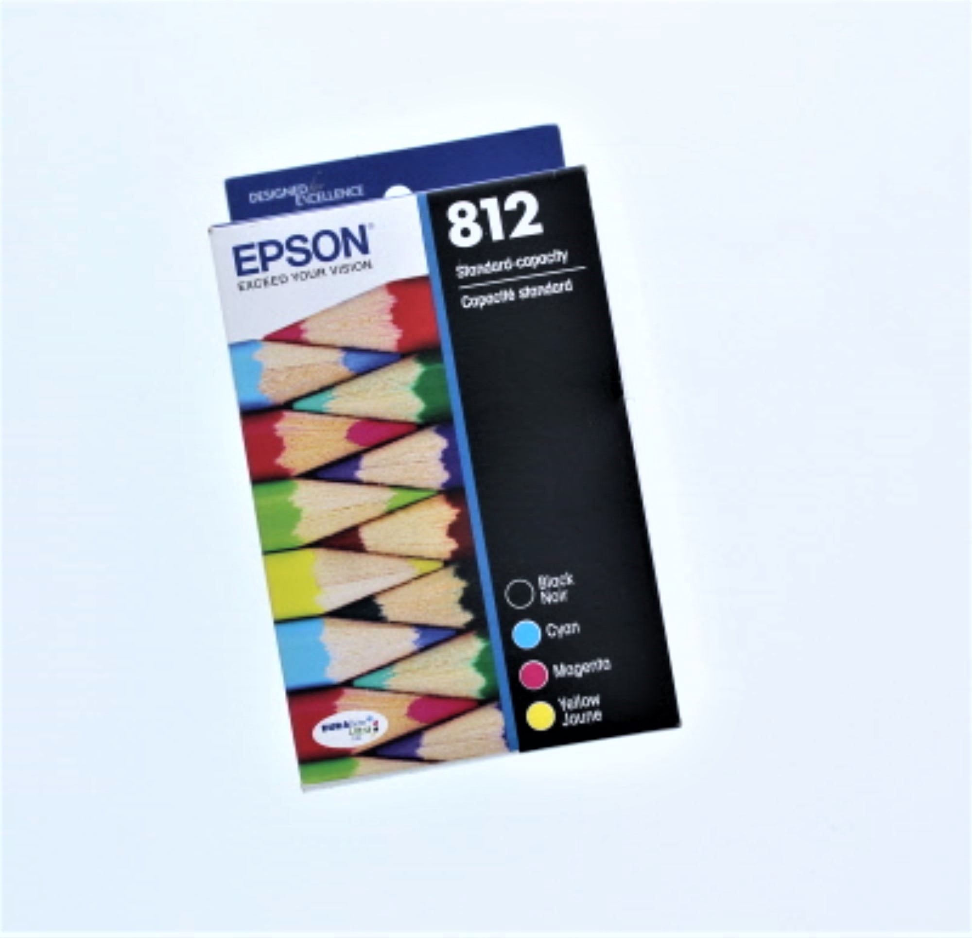 Epson T812 Black/Cyan/Magenta/Yellow Standard Yield Ink Cartridge 4 ...