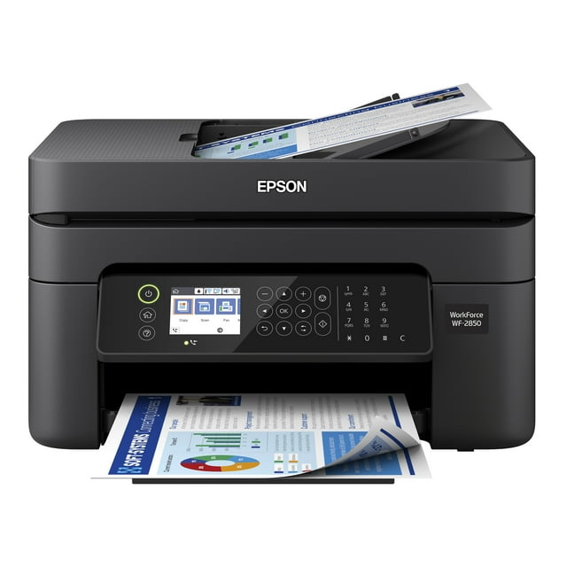 Epson WF-2850 WorkForce All-in-One Wireless Color Printer with Scanner ...