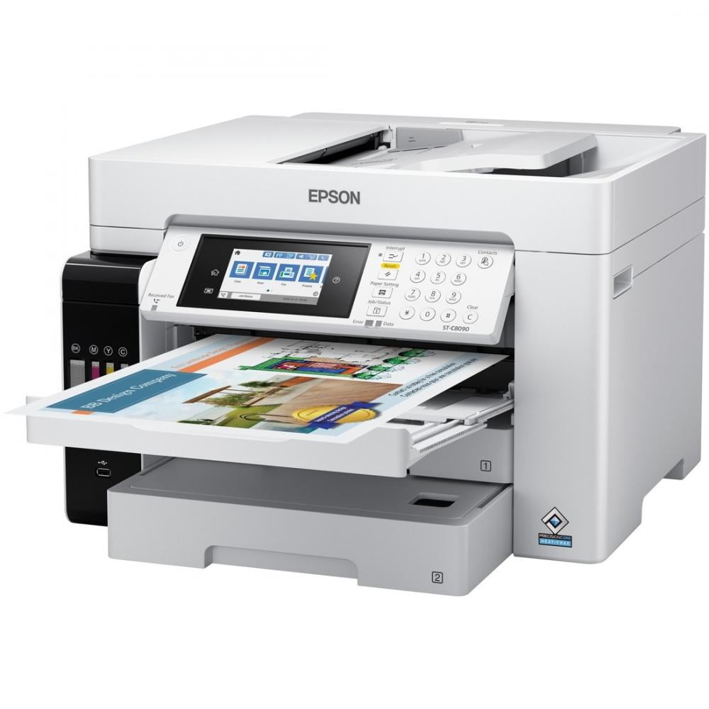 Epson WorkForce ST-C8090 Inkjet Multifunction Printer-Color-Copier/Fax ...