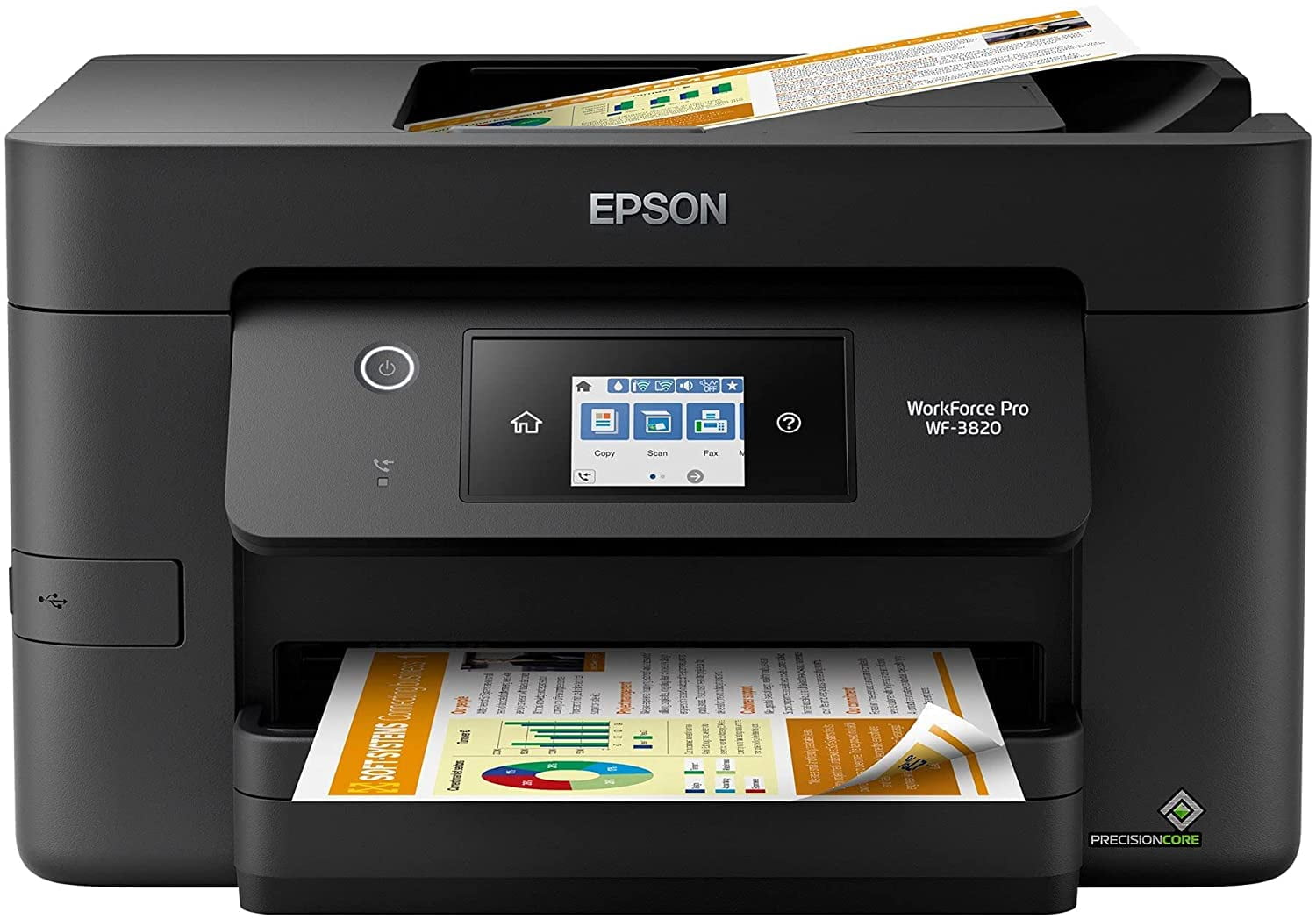 Epson Workforce Pro WF-3820 Wireless All-in-One Color Inkjet Printer ...