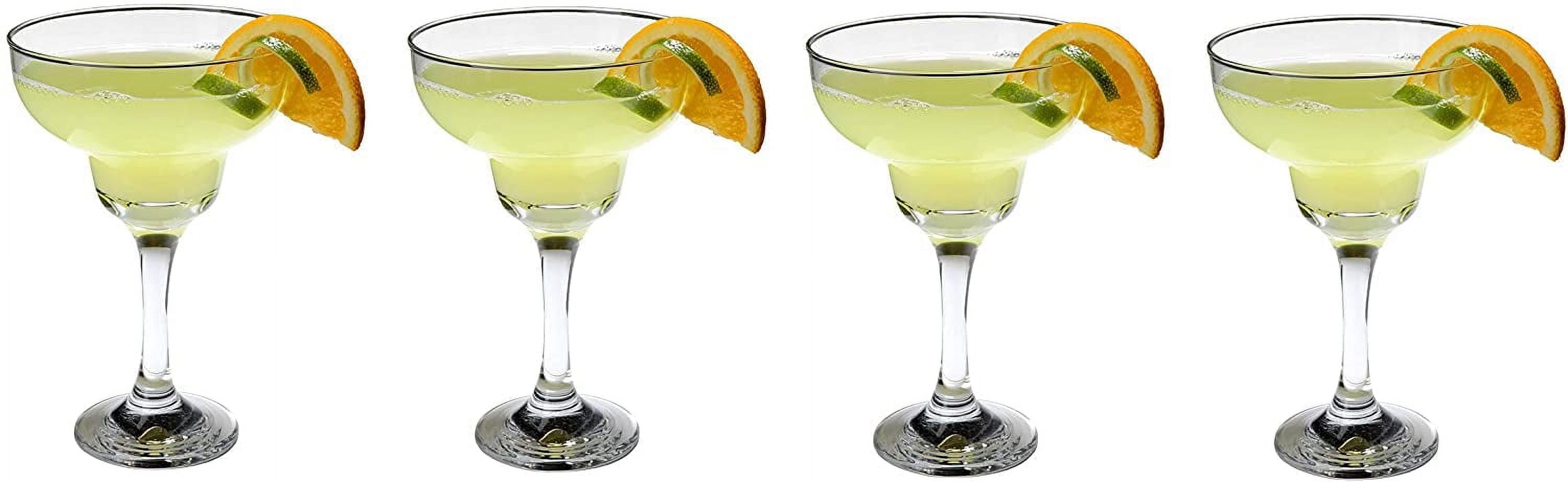 EPURE Glass Margarita Set, 4 Piece, 12 oz Cocktail Glasses for ...