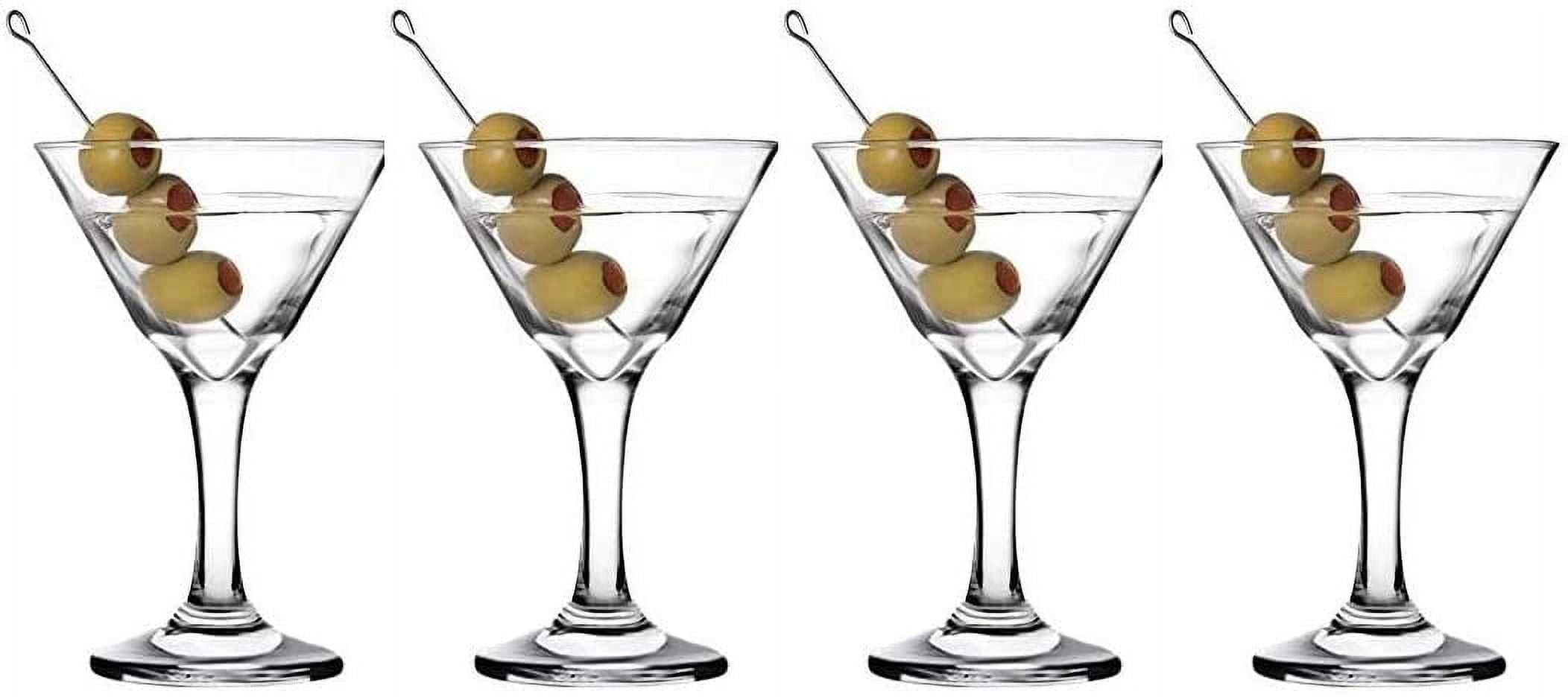 Epure® Stemmed Martini Glass Set - for Drinking Martinis, Manhattans ...