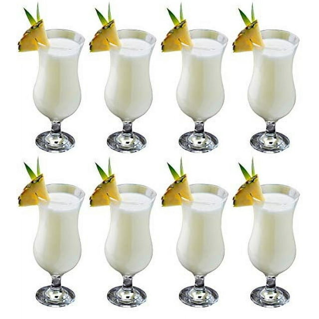 Epure Venezia Collection 8 Piece Hurricane Glass Set - Perfect for ...