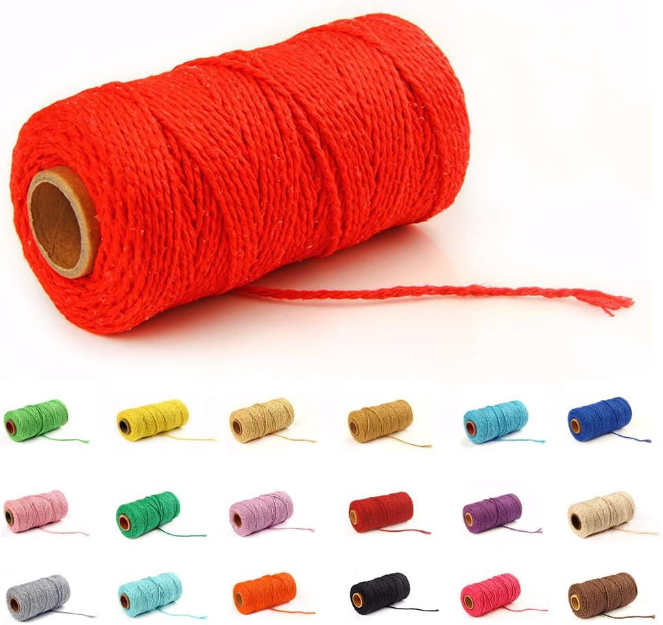Eqarp Macrame Cotton Cord 2mm Light Purple Craft Rope Spool 109 Yards ...