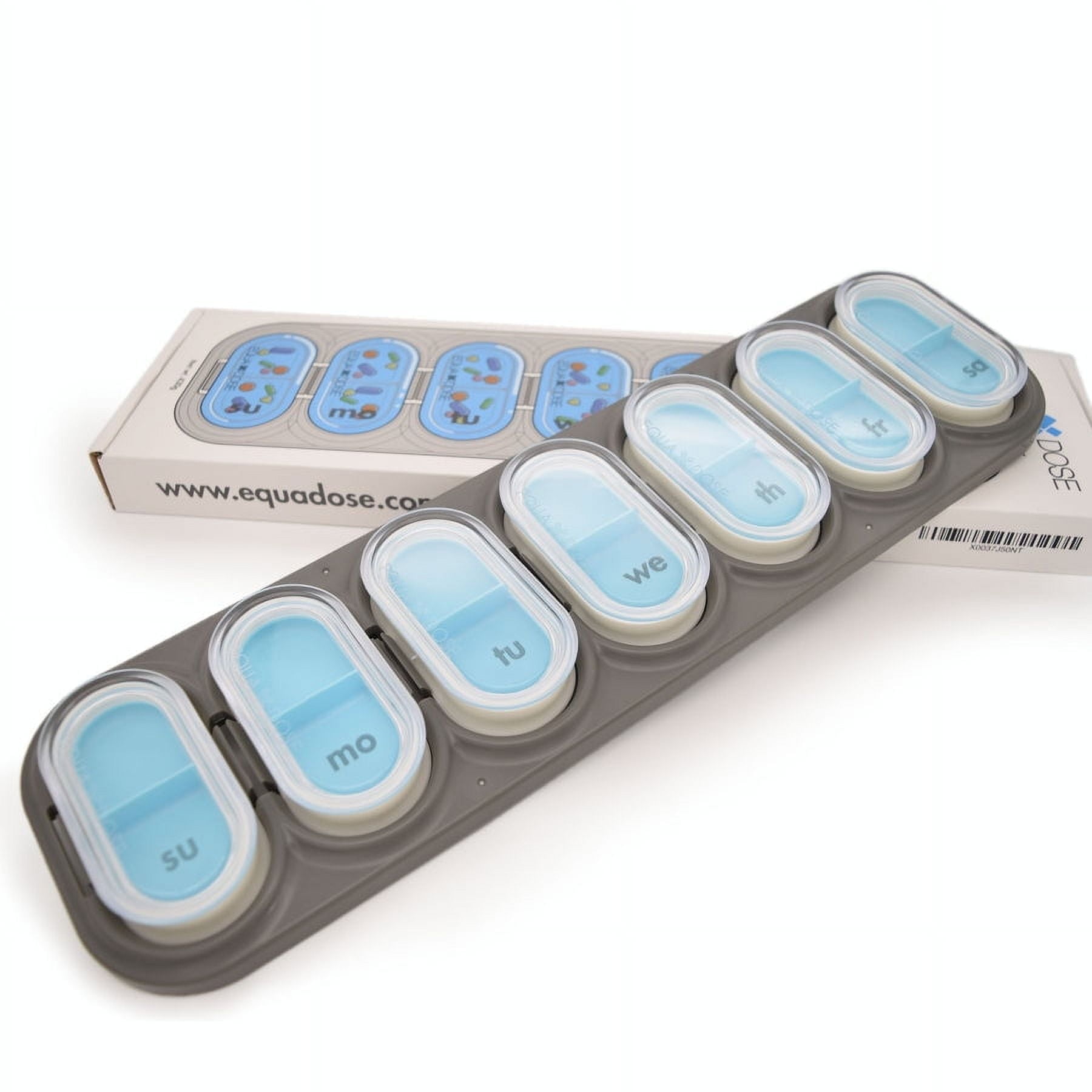 Equadose Weekly 7-Day Pill Organizer, Portable Medication Carrier ...