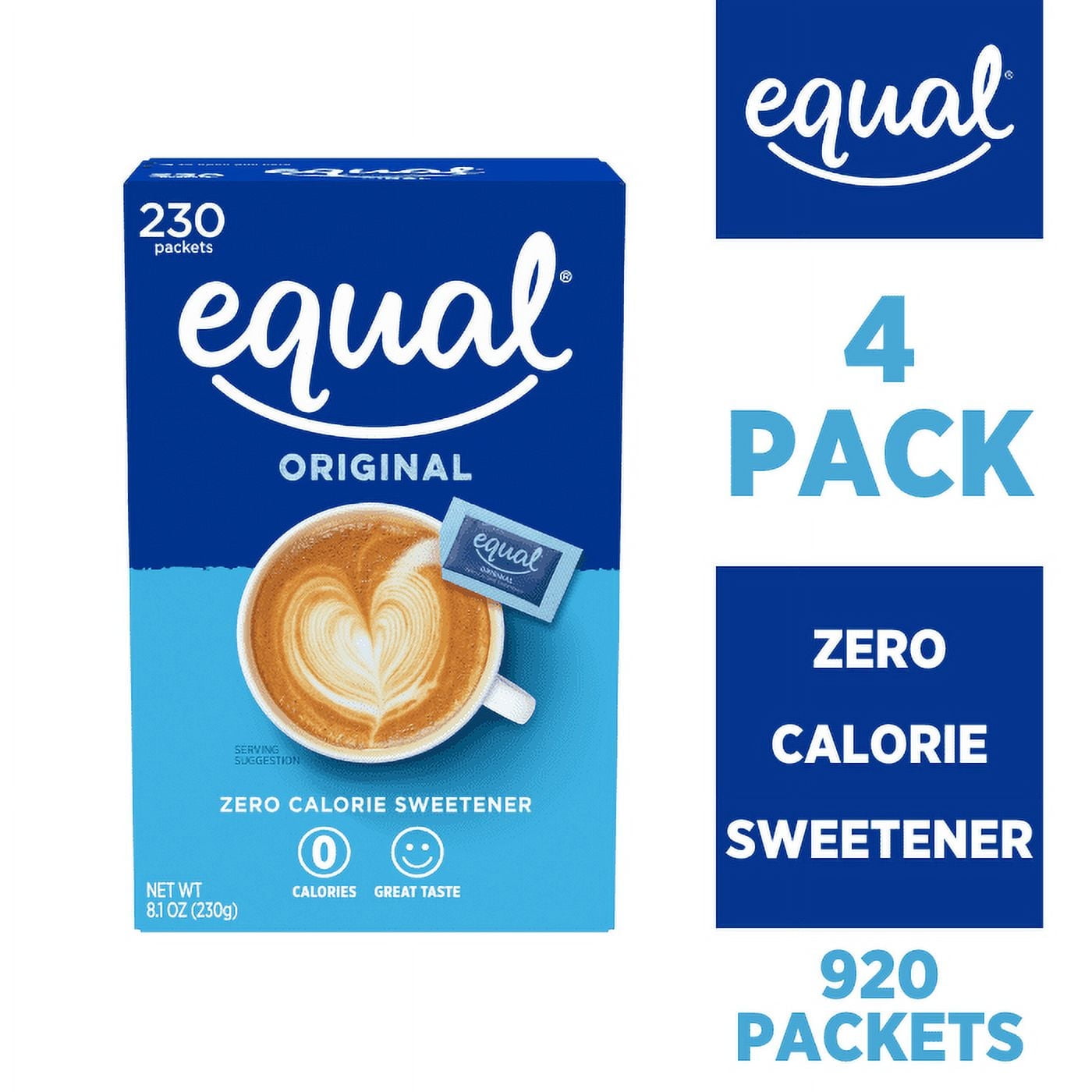 Equal Original Granules Sugar Substitute, 230ct (4-Pack) - Walmart.com