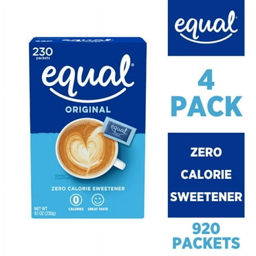 EQUAL 0 Calorie Sweetener, Sucralose Sugar Alternative, Yellow Packets ...