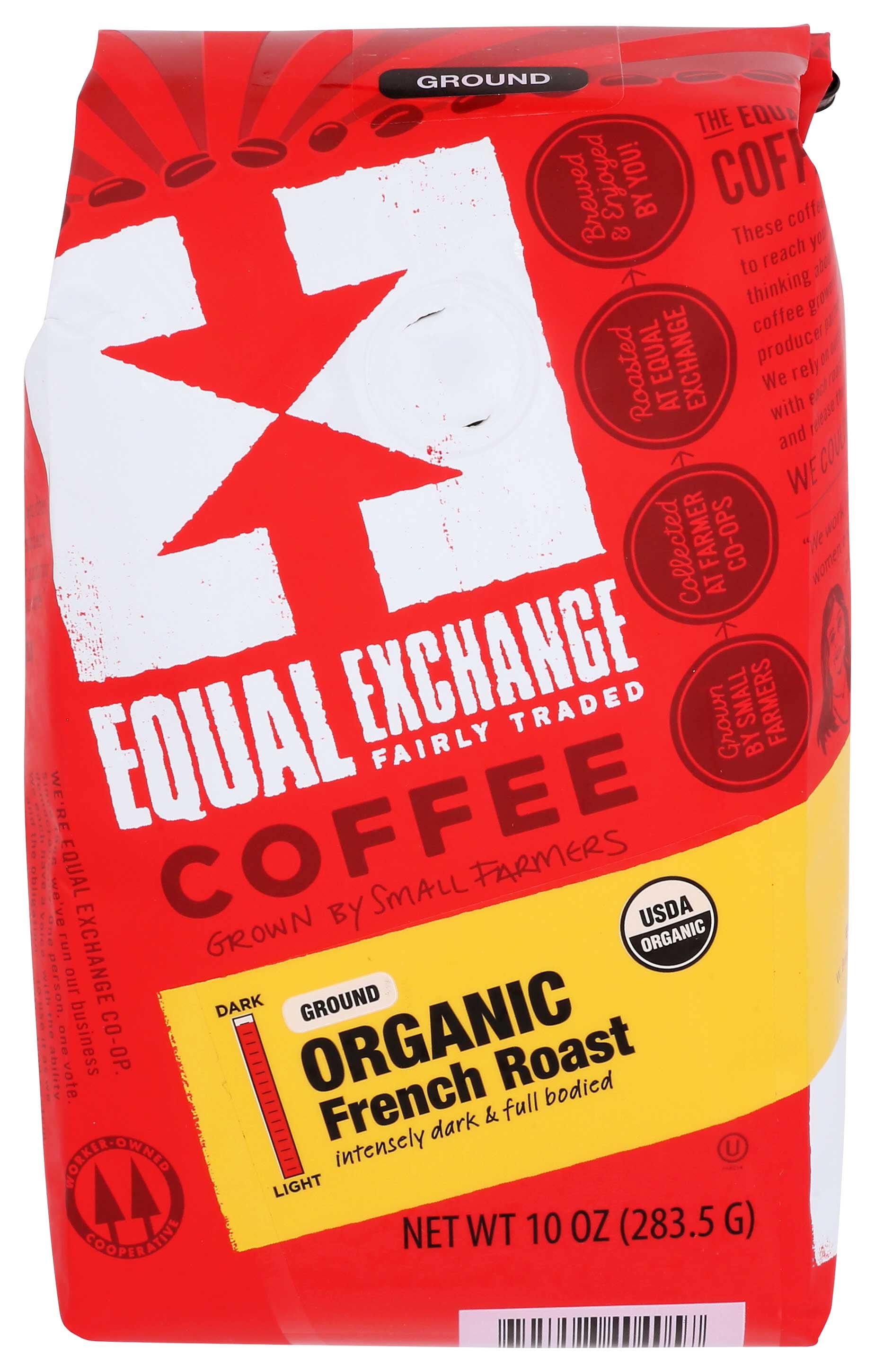 Equal Exchange Organic Drip Grind French Roast Coffee, 10 Ounce -- 6 ...