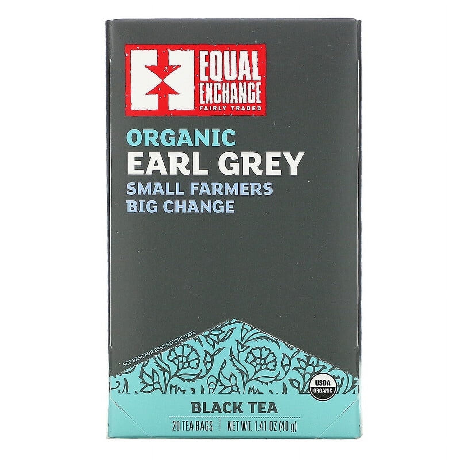 Equal Exchange, Organic Earl Grey, Black Tea, 20 Tea Bags, 1.41 oz Pack ...