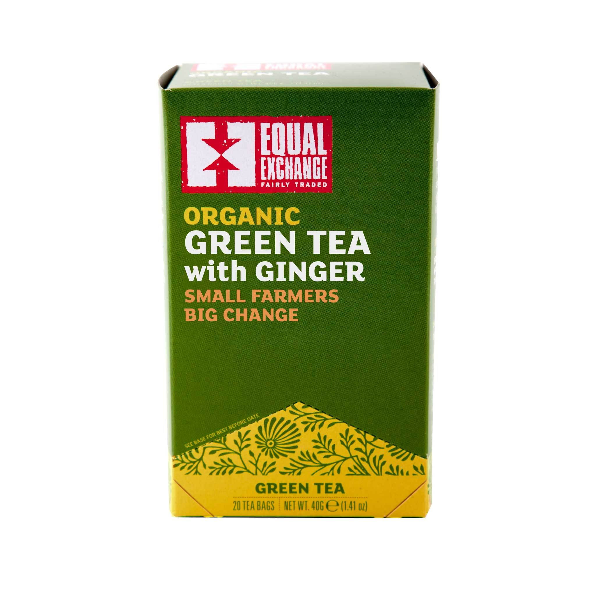 Equal Exchange Organic Green Tea Bags with Ginger, 20 Count - Walmart.com