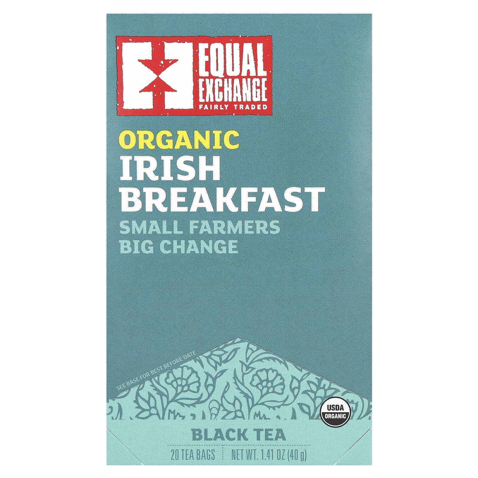Organic Irish Breakfast Tea Bags, 20 Count - Walmart.com