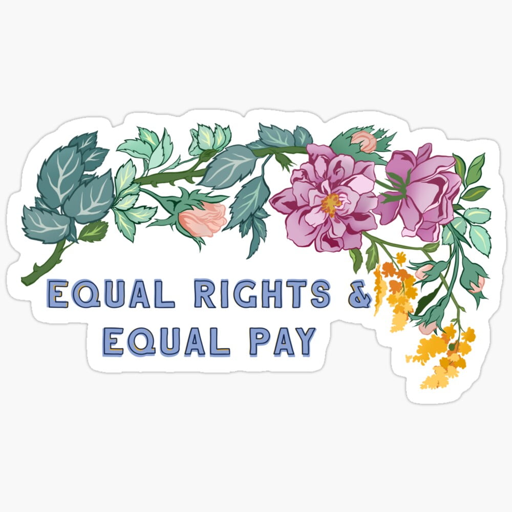 Equal Rights & Equal Pay Sticker Phone Decal Water Bottle Stickers Car ...