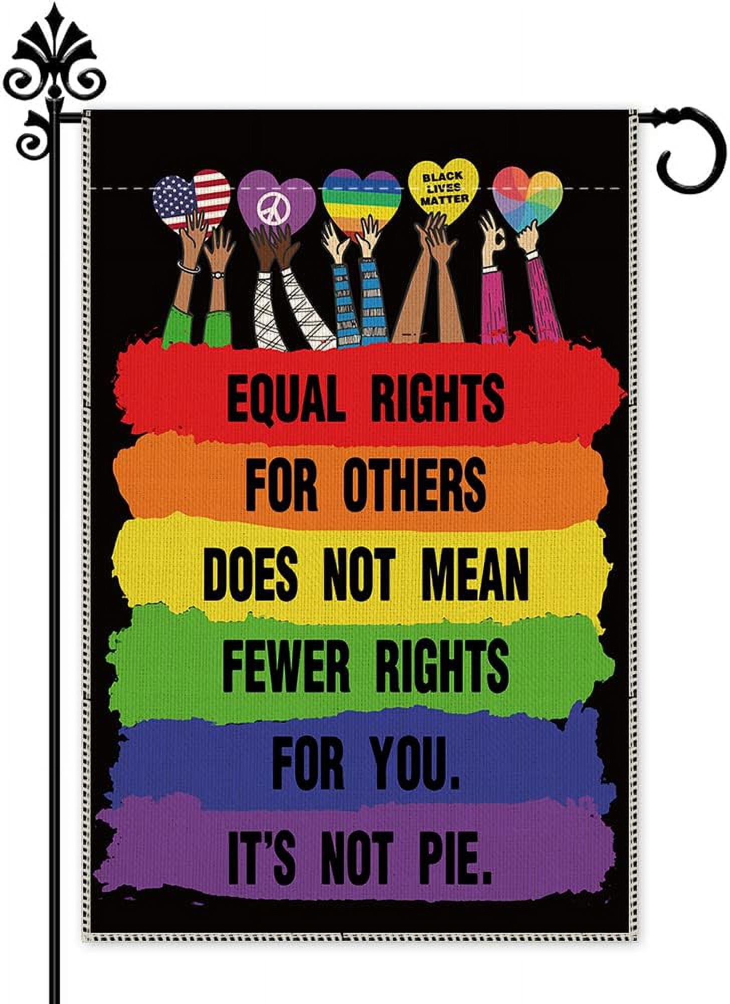 Equal Rights for Others Welcome Garden Flag, Double Sided Fall Holiday ...